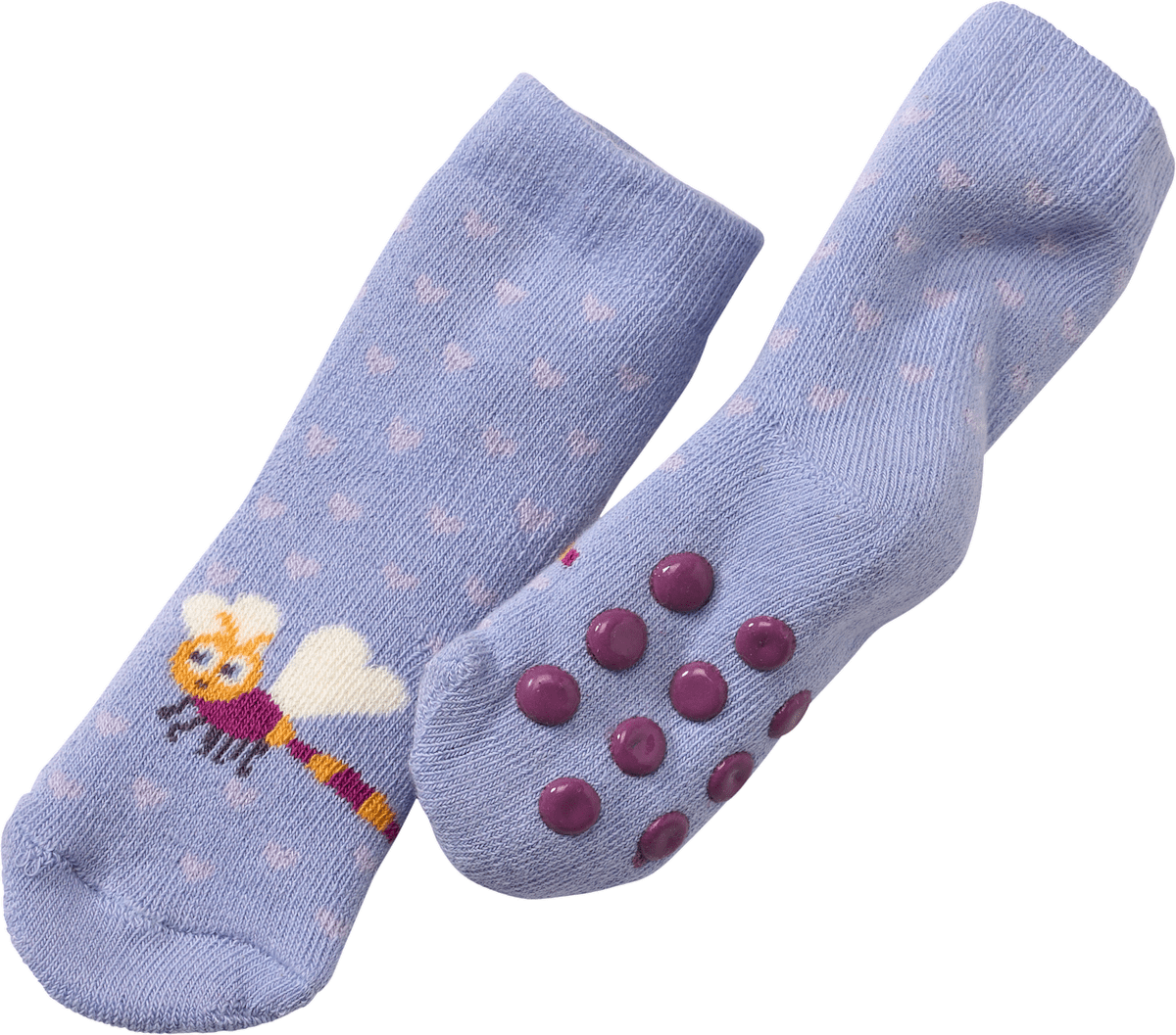 PUSBLU ABS Socken mit Libellen-Motiv, flieder, Gr. 18/19, 1 St dauerhaft günstig online kaufen ...