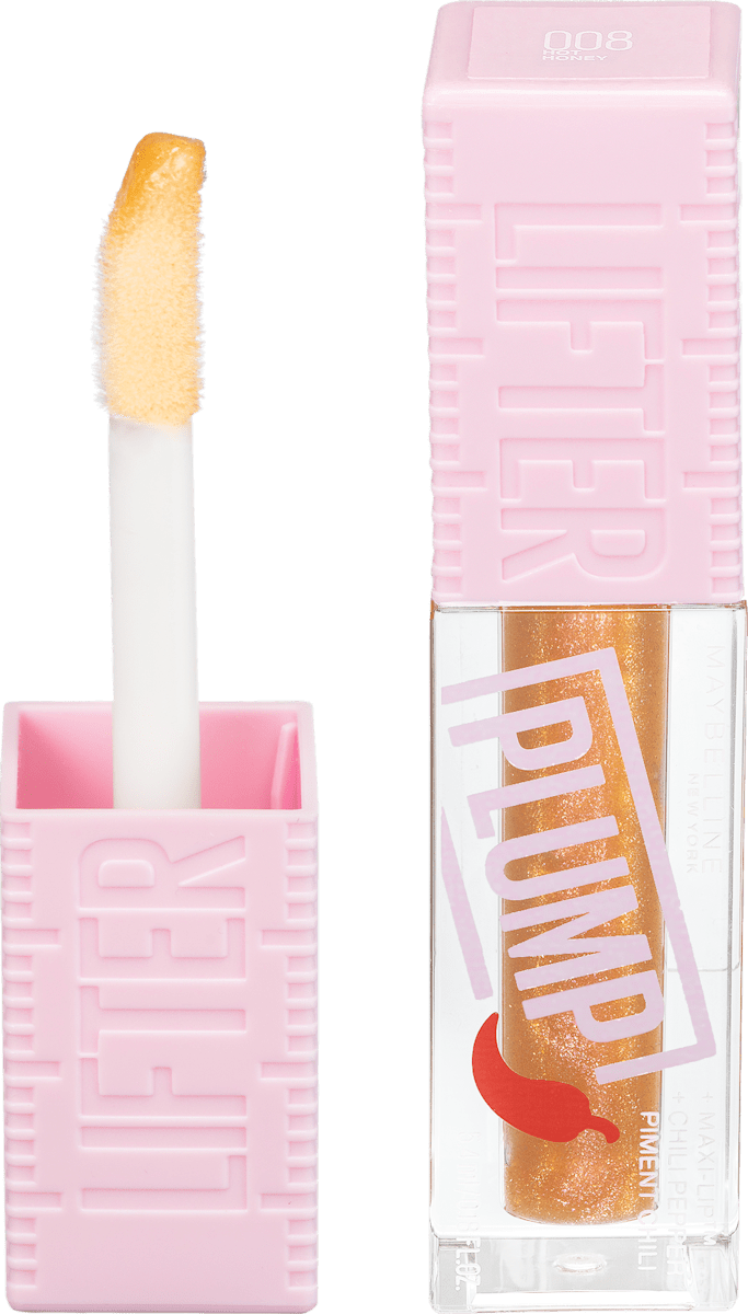 MAYBELLINE NEW YORK lesk na rty Lifter Plump 008 Hot Honey, 5,4 ml | dm.cz