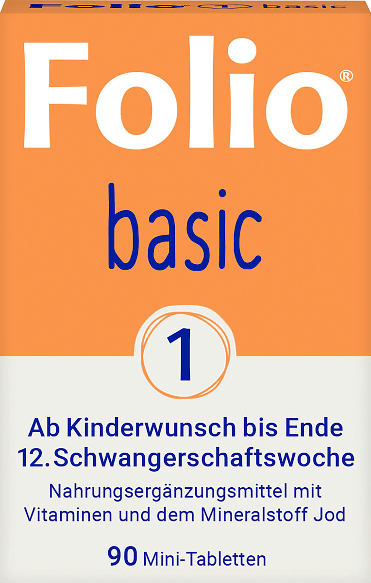 Folio Basic 1 Folsäure Mini-Tabletten, 90 St dauerhaft günstig online ...