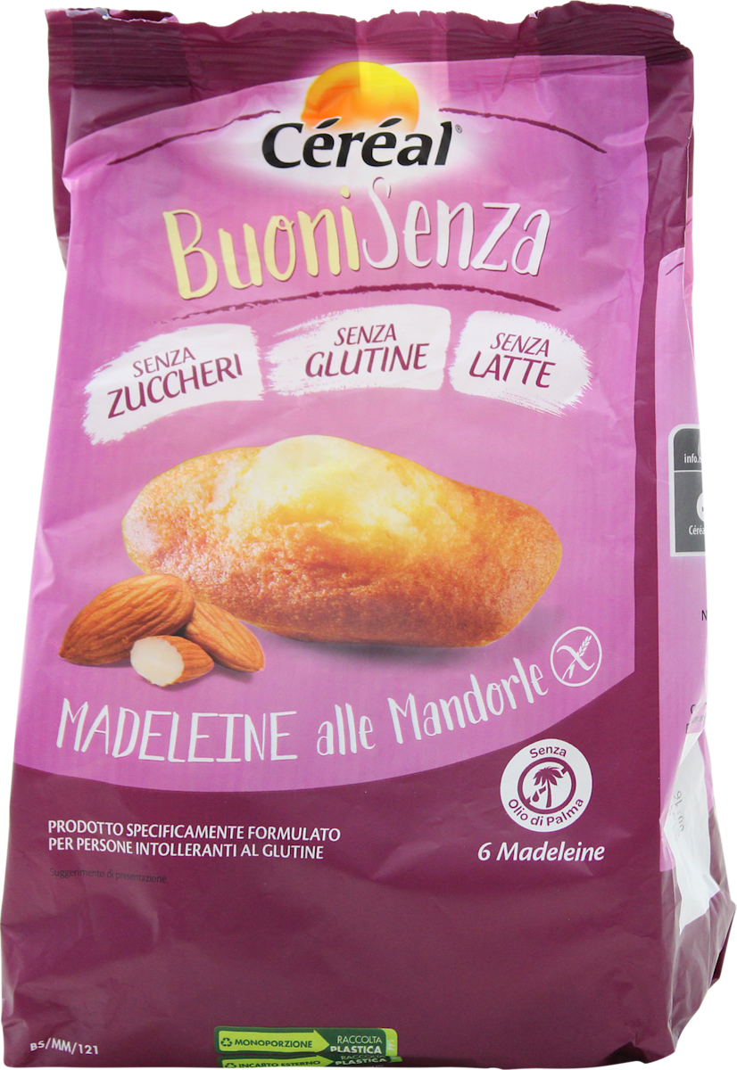 Céréal Senza Glutine Madeleine alle mandorle, 180 g | dm Italia