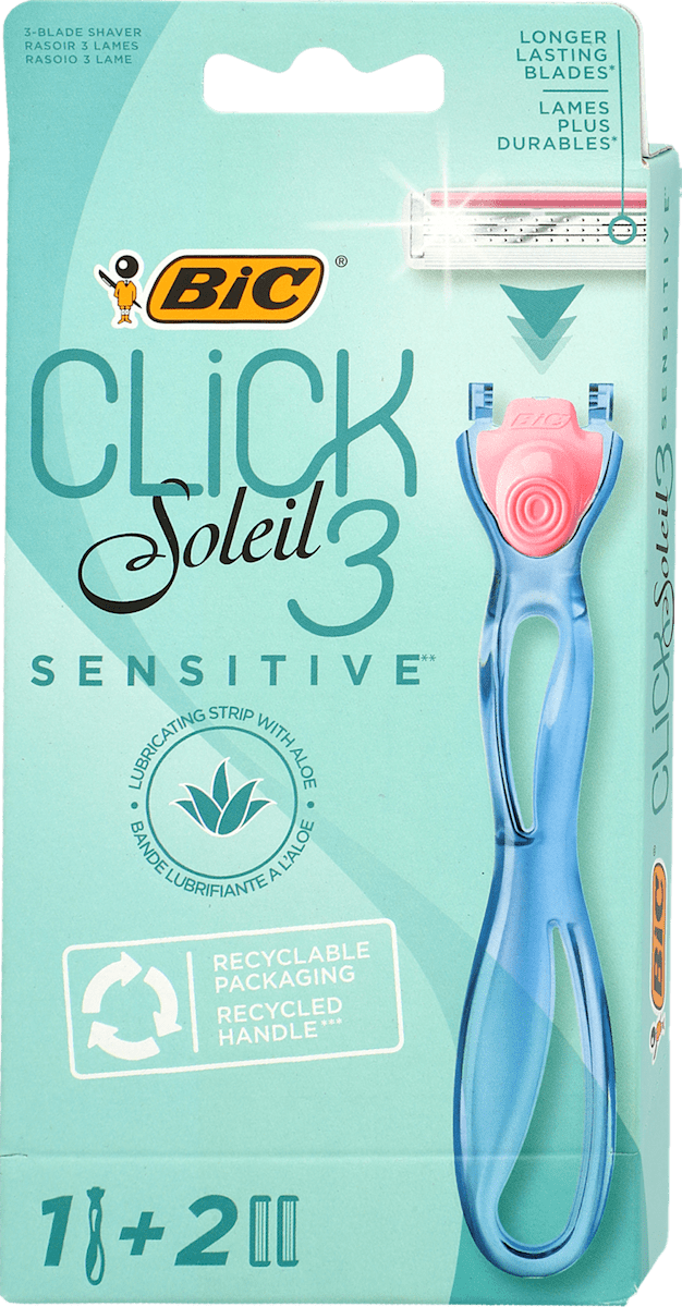 BIC Soleil Click 3 Sensitive 1 brijač + 2 dopune, 1 kom | dm.rs