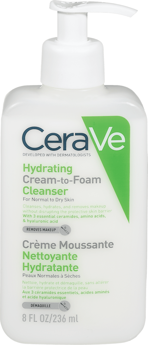 CeraVe Čistilna pena za obraz Cream-to-Foam, 236 ml | dm.si