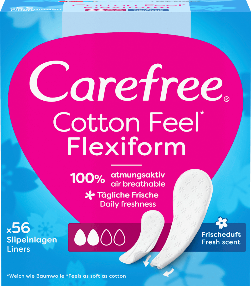 Carefree Slipeinlagen Cotton Feel Flexiform mit Frischeduft, 56 St ...
