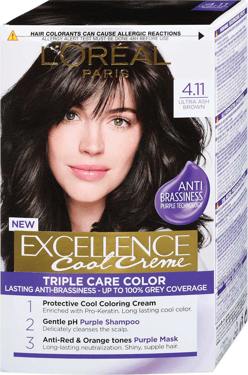 L'ORÉAL PARiS EXCELLENCE Creme Boja za kosu – 4.11 Ultra Ash Brown, 1 ...