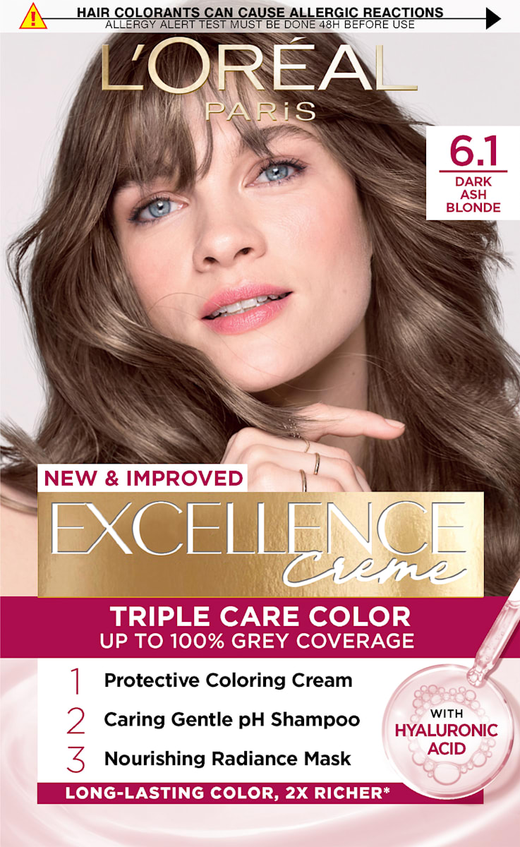 L'ORÉAL PARiS EXCELLENCE Creme Vopsea de păr permanentă cu amoniac 6.1 ...