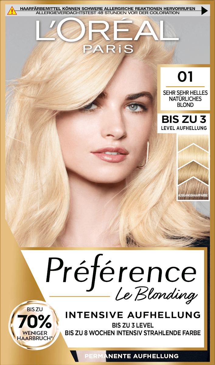L'ORÉAL PARiS PRÉFÉRENCE Professionelle Aufhellung - Nr. 01 sehr sehr ...
