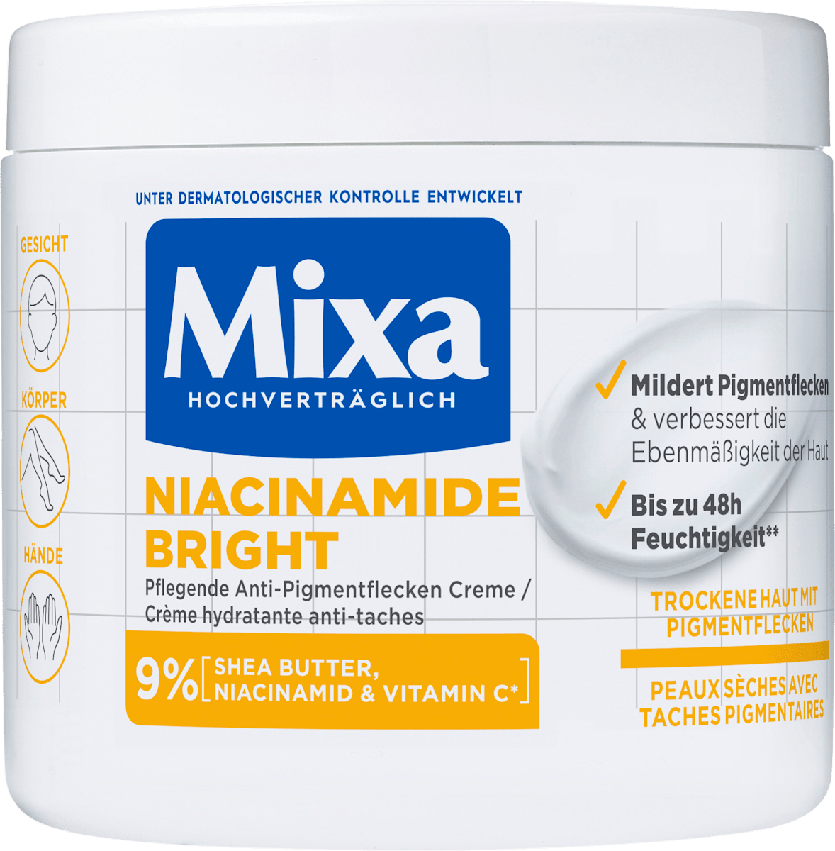 Mixa Pflegecreme Niacinamide Bright, 400 ml dauerhaft günstig online ...