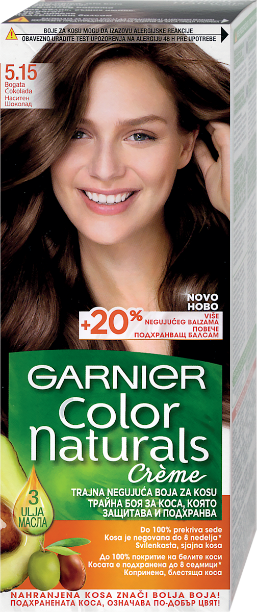 GARNIER Color naturals Крем-боя за коса Nr.5.15 Наситен шоколад, 1 бр ...