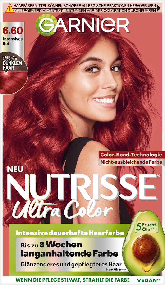 GARNIER NUTRISSE Haarfarbe Ultra Color 6.60 Intensives Rot, 1 St ...