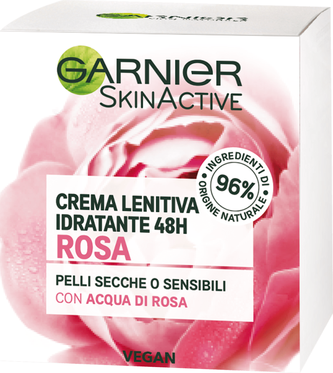 GARNIER SKIN ACTIVE Crema SKINACTIVE lenitiva idratante lenitiva con acqua di rosa pelli secche ...