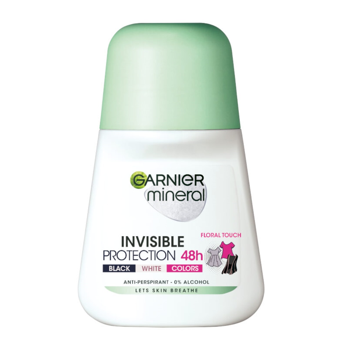 GARNIER mineral INVISIBLE PROTECTION roll-on antiperspirant Floral ...