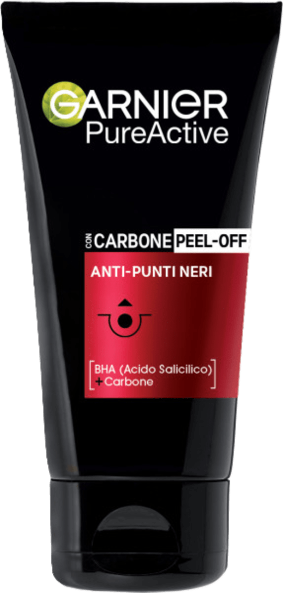 GARNIER PureActive Maschera peel-off PureActive anti-punti neri carbone + BHA, 4 pz | dm Italia