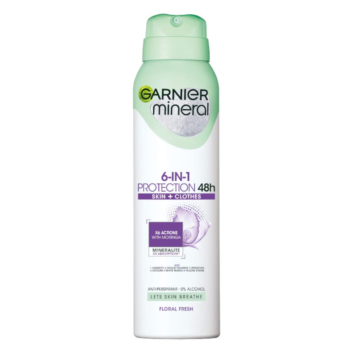 GARNIER mineral Дезодорант Protection 6 SKIN + CLOTHES - Floral Fresh ...