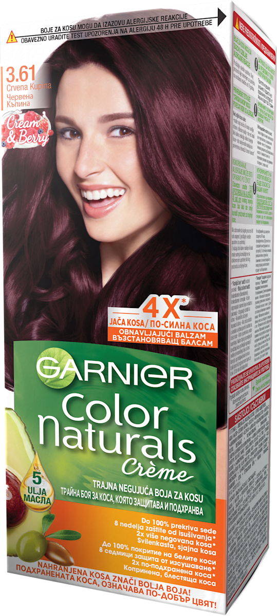 GARNIER Color naturals Боя за коса - Nr. 3.61 Червена къпина, 1 бр ...