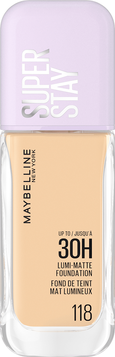 MAYBELLINE NEW YORK SUPER STAY 30H LUMI-MATTE tečni puder - 118, 35 ml ...