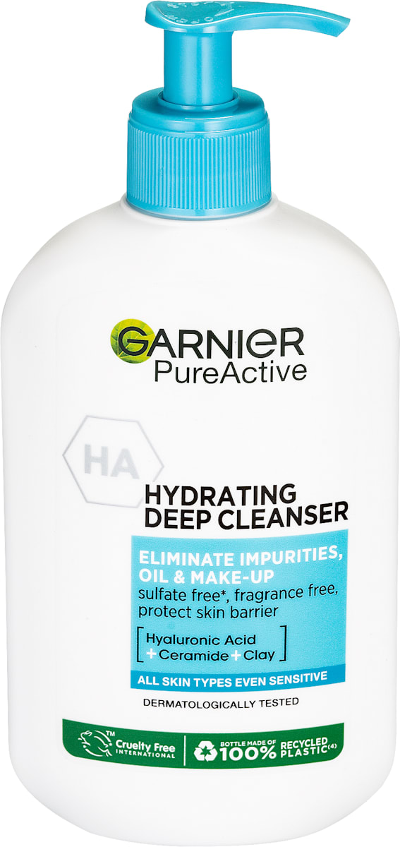 GARNIER PureActive Pure active tisztító gél hialuronsavval, 250 ml | dm.hu