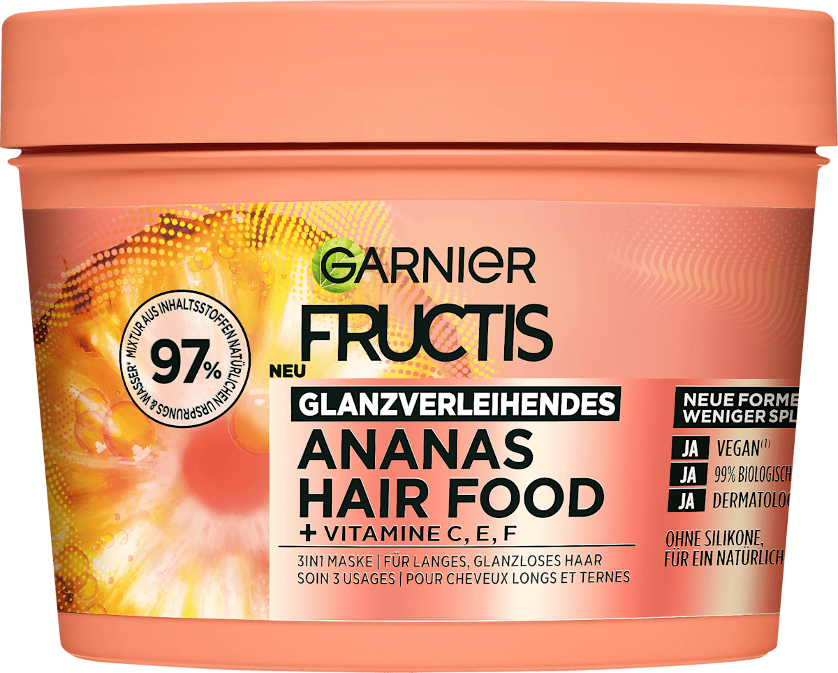 GARNIER FRUCTIS Haarkur Ananas Hair Food 3in1 Maske, 400 ml dauerhaft ...