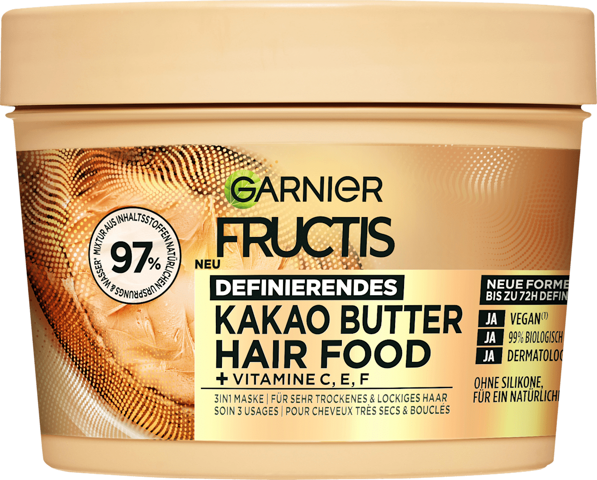 GARNIER FRUCTIS Haarkur Kakao Butter Hair Food 3in1 Maske, 400 ml ...