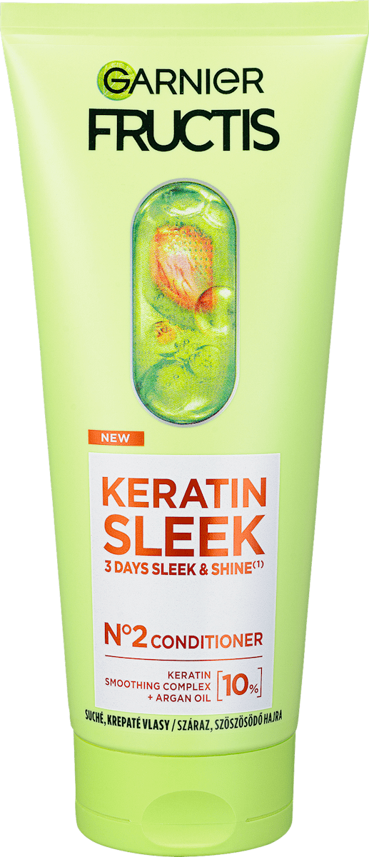 GARNIER FRUCTIS kondicionér na vlasy Keratin Sleek N°2, 200 ml | dm.cz