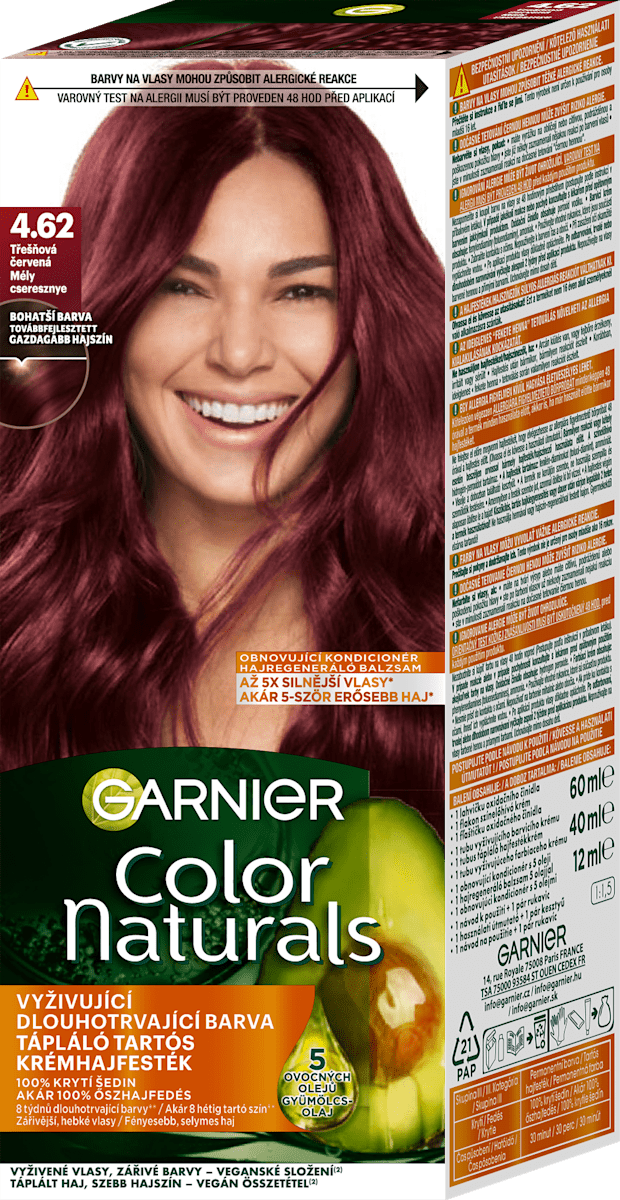 GARNIER Color naturals barva na vlasy 4.62 třešňová červená, 1 ks | dm.cz