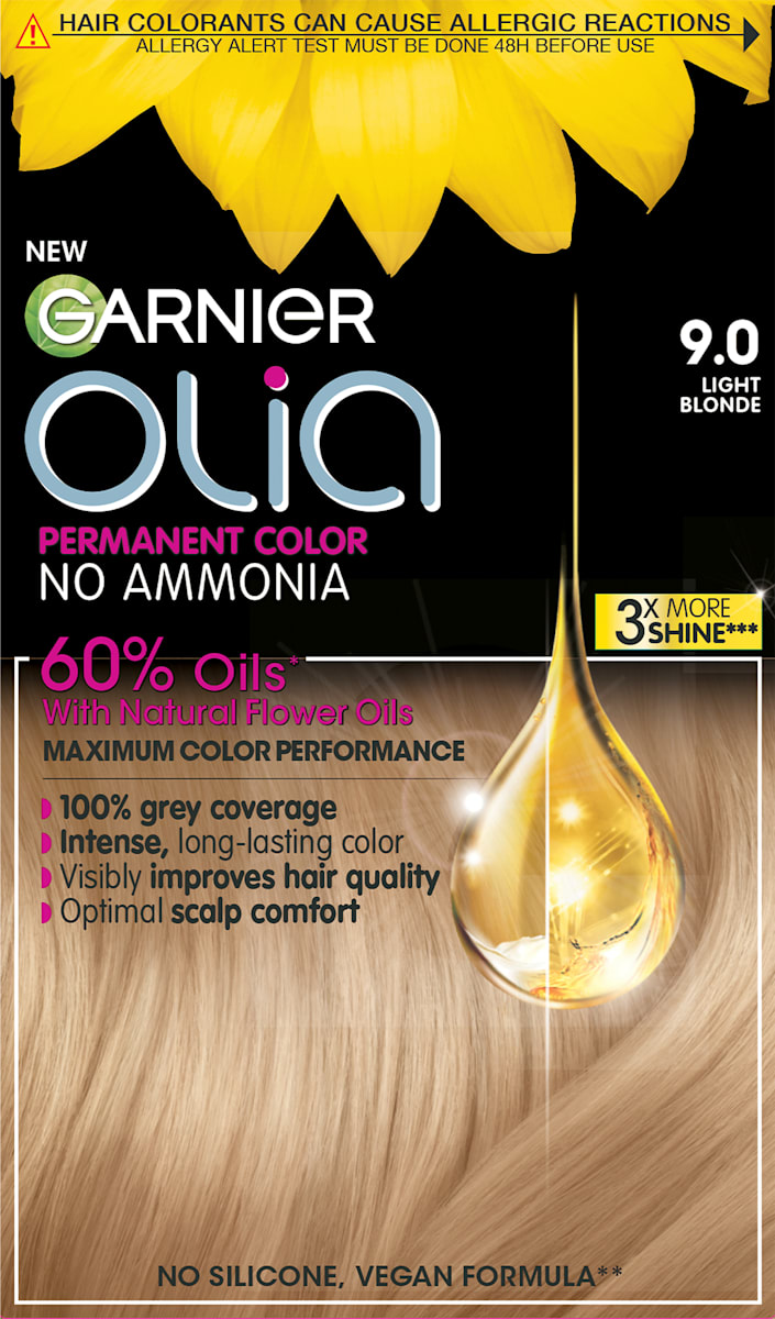 GARNIER olia Vopsea permanentă 9.0 Light Blonde, 174 ml | dm.ro