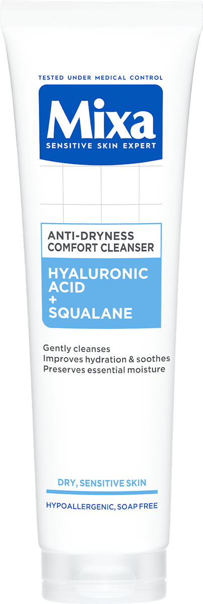 Mixa ANTI-DRYNESS COMFORT gel za čišćenje lica- hijaluronska kiselina i ...