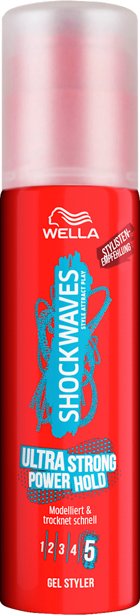 WELLA SHOCKWAVES Haargel Ultra Strong Power Hold, 100 ml dauerhaft ...