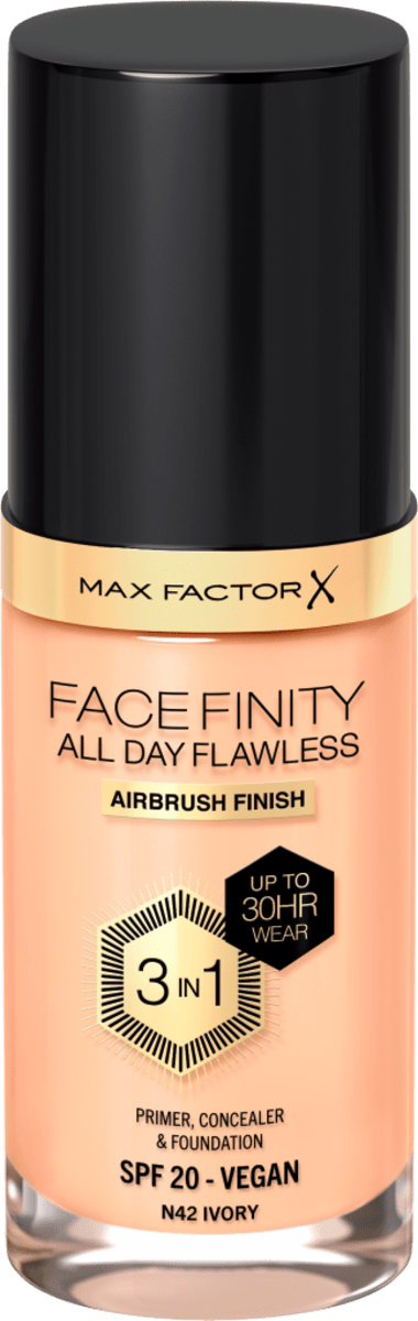 MAX FACTOR make-up Facefinity All Day Flawless 3 v 1 N42 Ivory, 30 ml ...