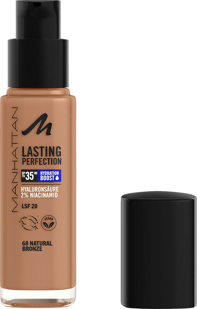 MANHATTAN Cosmetics Foundation Lasting Perfection 68 Natural Bronze, 30 ...