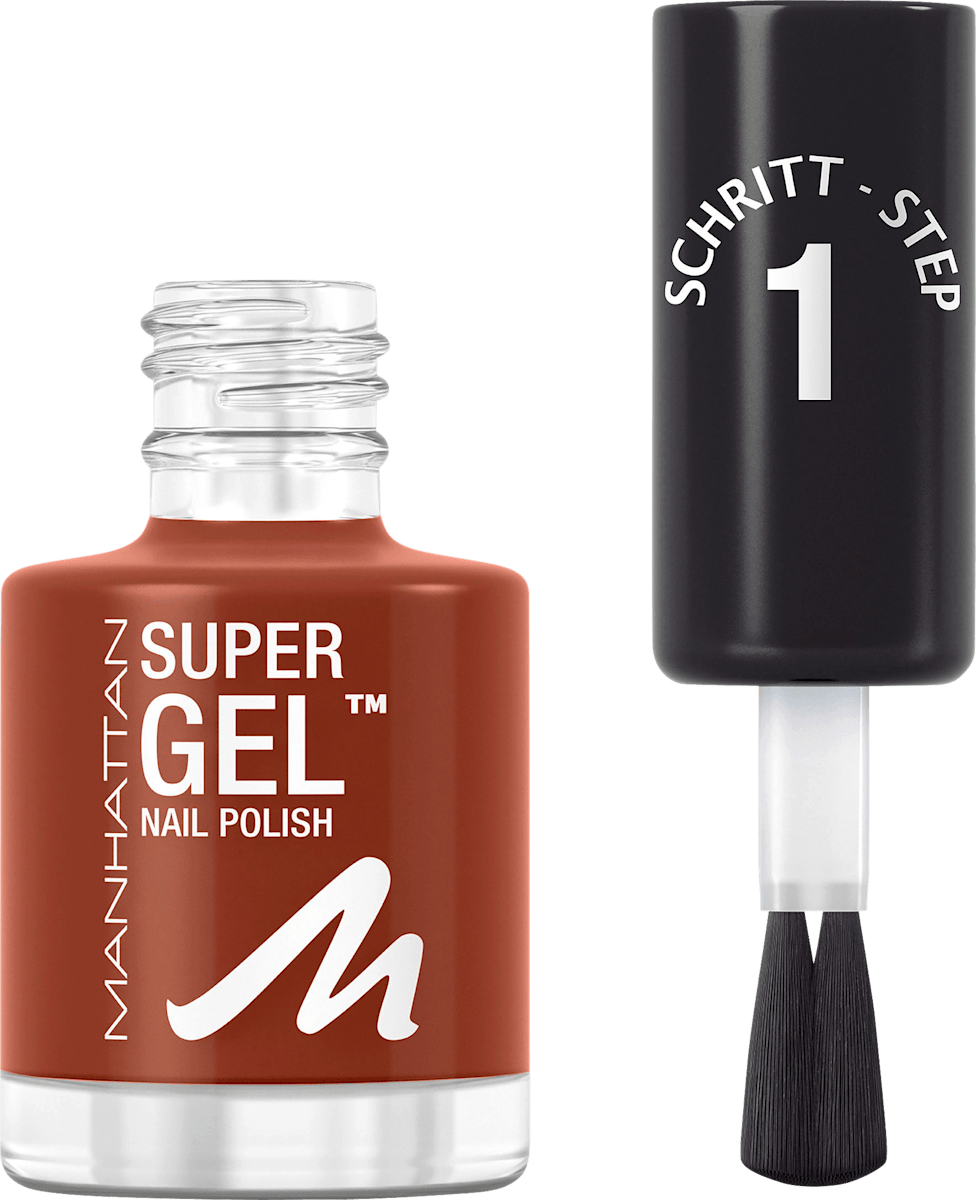 MANHATTAN Cosmetics Nagellack Super Gel 555 Amber Glow, 12 ml dauerhaft ...