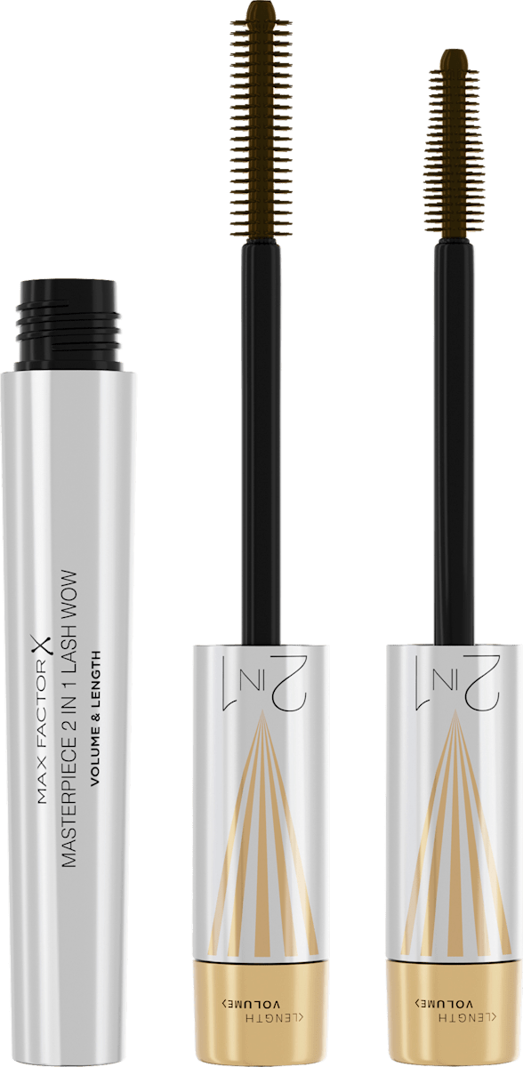 MAX FACTOR Maskara Masterpiece 2 in 1 Lash Wow Volume & Length - Black ...