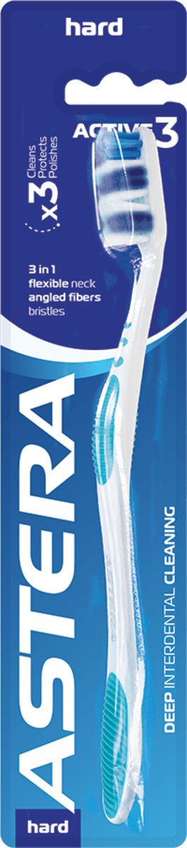 ASTERA Четка за зъби Active 3 Hard, 1 бр. | dm България