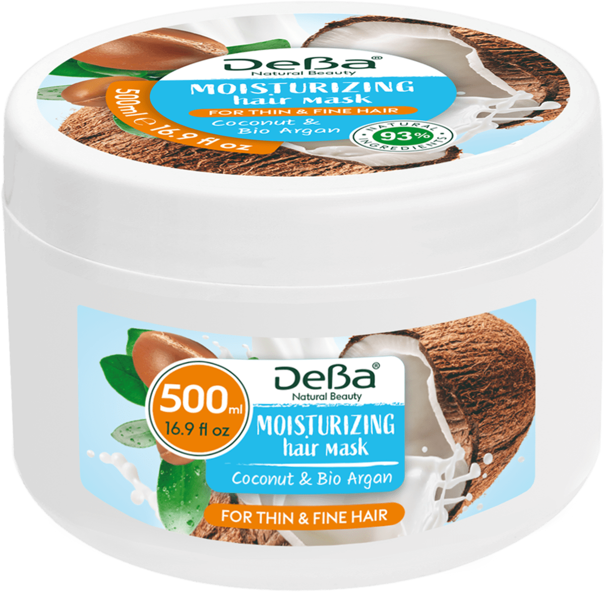DeBa Маска за коса Coconut&Bio Argan, 500 ml | dm България
