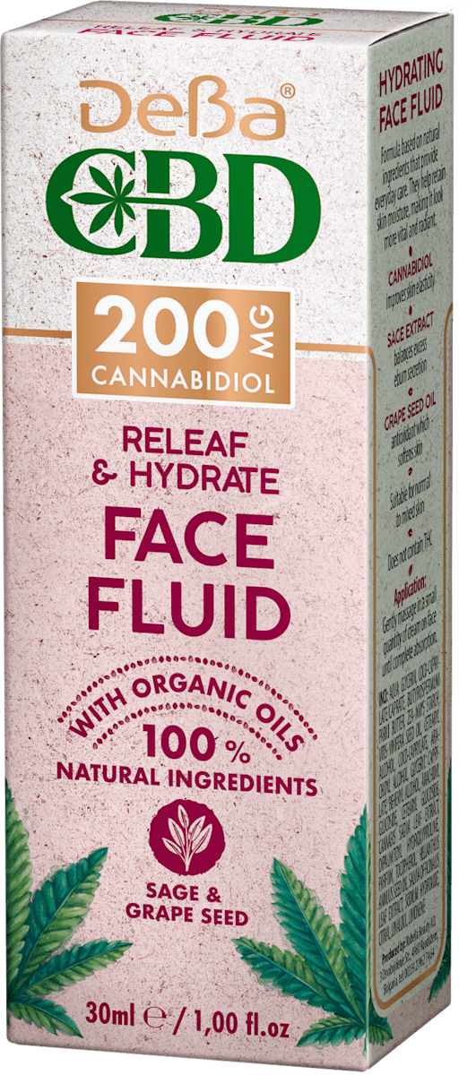 DeBa Хидратиращ флуид за лице CBD, 30 ml | dm България