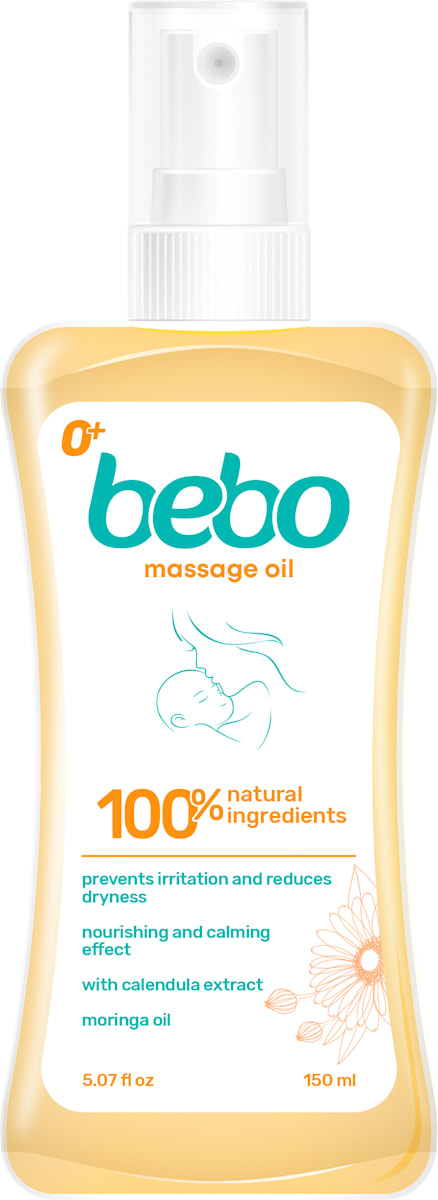 bebo Масажно олио с екстракт от невен, 150 ml | dm България
