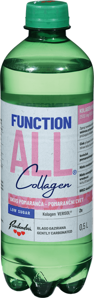 Radenska Funkcionalna pijača FunctionALL Collagen, blago gazirana, 0,5 ...
