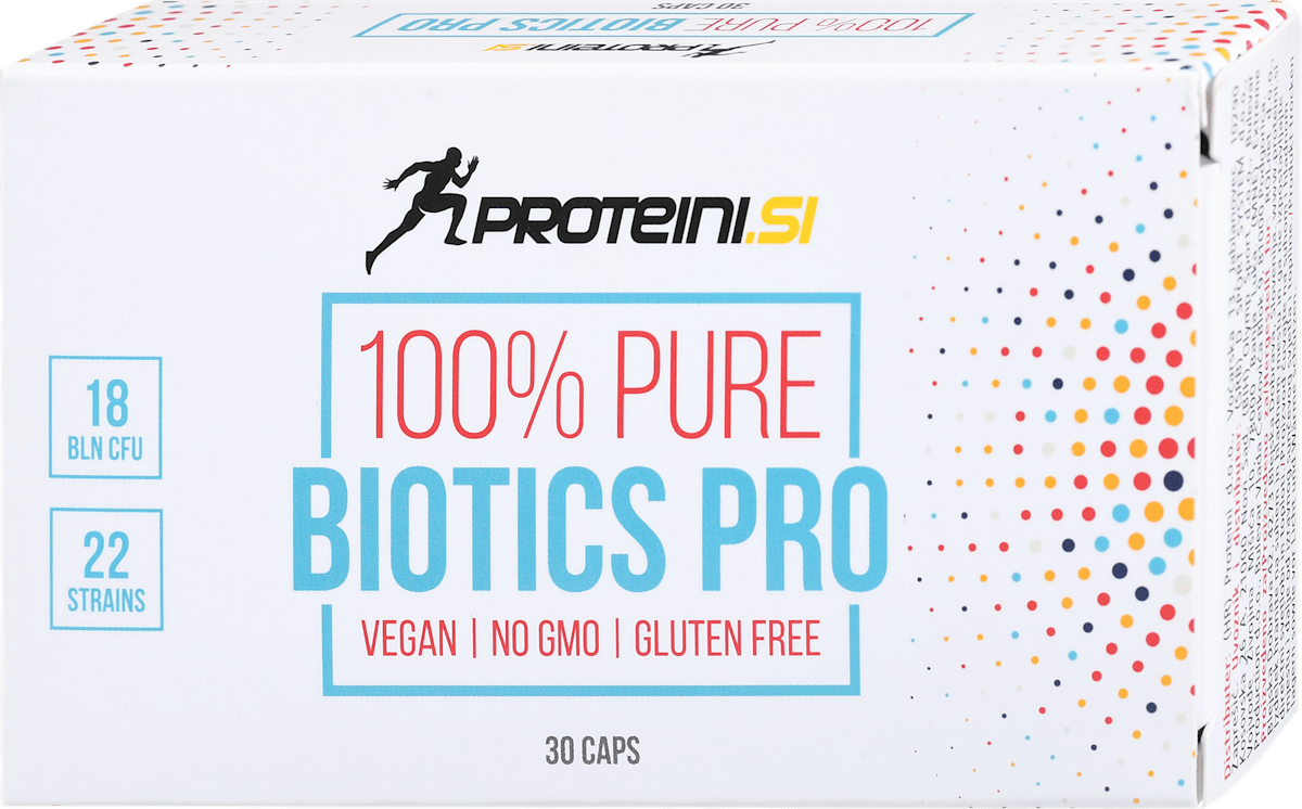 proteini.si Prehransko dopolnilo 100% Pure Biotics Pro, 30 kos | dm.si