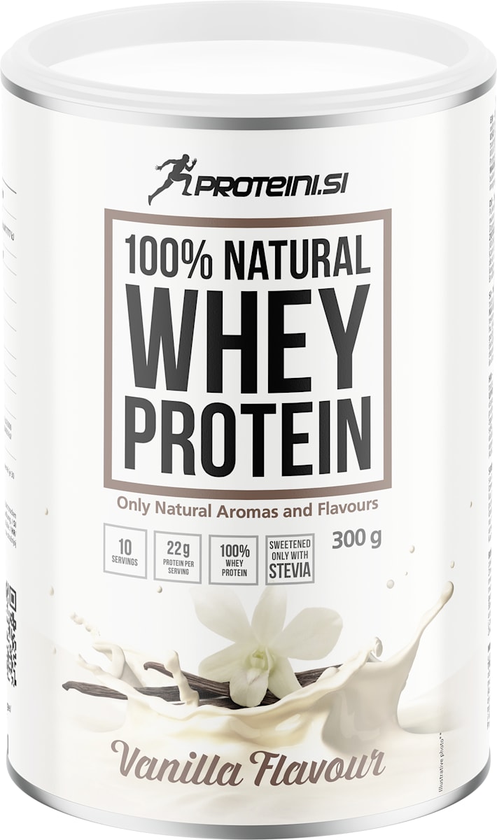 proteini.si 100% Natural Whey Protein u prahu - vanilija, 300 g | dm ...