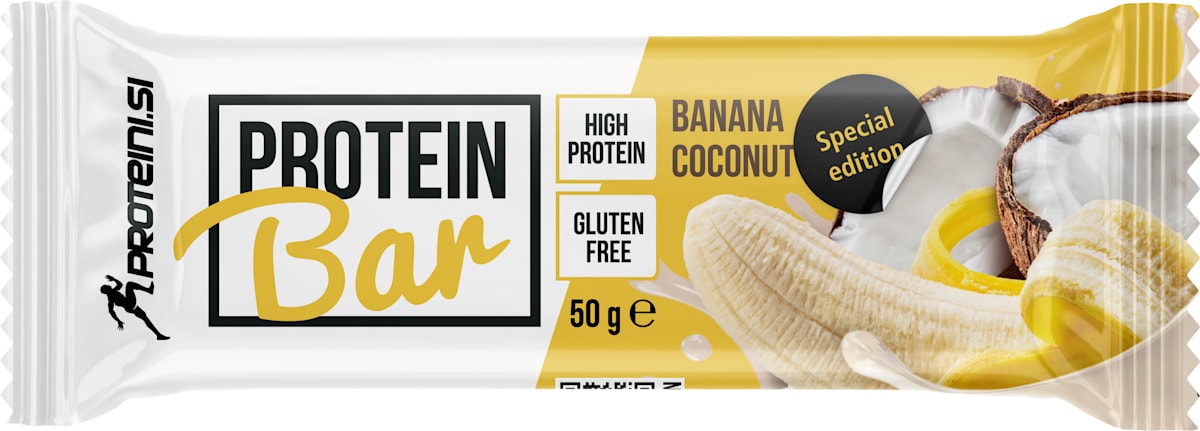 proteini.si Beljakovinska ploščica Banana Coconut, 50 g | dm.si
