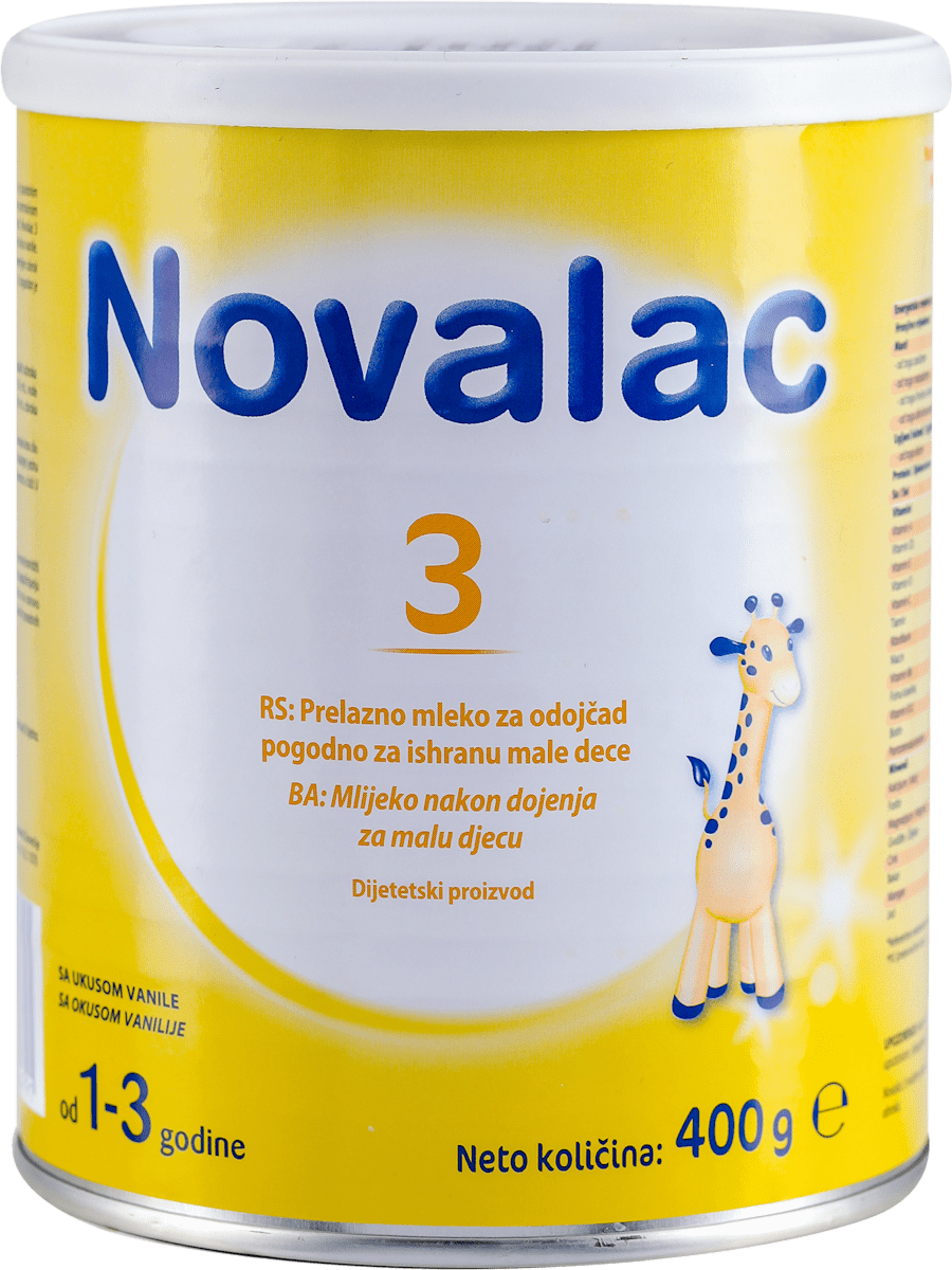 Novalac Prijelazna mliječna formula 3 za djecu od 1 do 3 god., 400 g | dm Bosna i Hercegovina