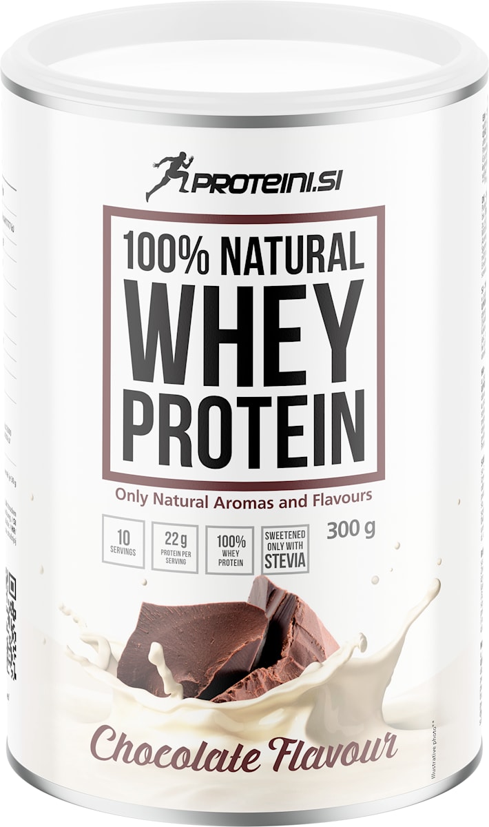 proteini.si 100% naravne beljakovine sirotke, okus čokolada, 300 g | dm.si