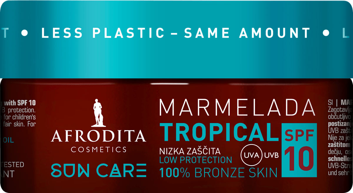 AFRODITA SUN CARE TROPICAL marmelada za zaštitu od sunca i intenzivno tamnjenje, SPF10, 200 ml ...