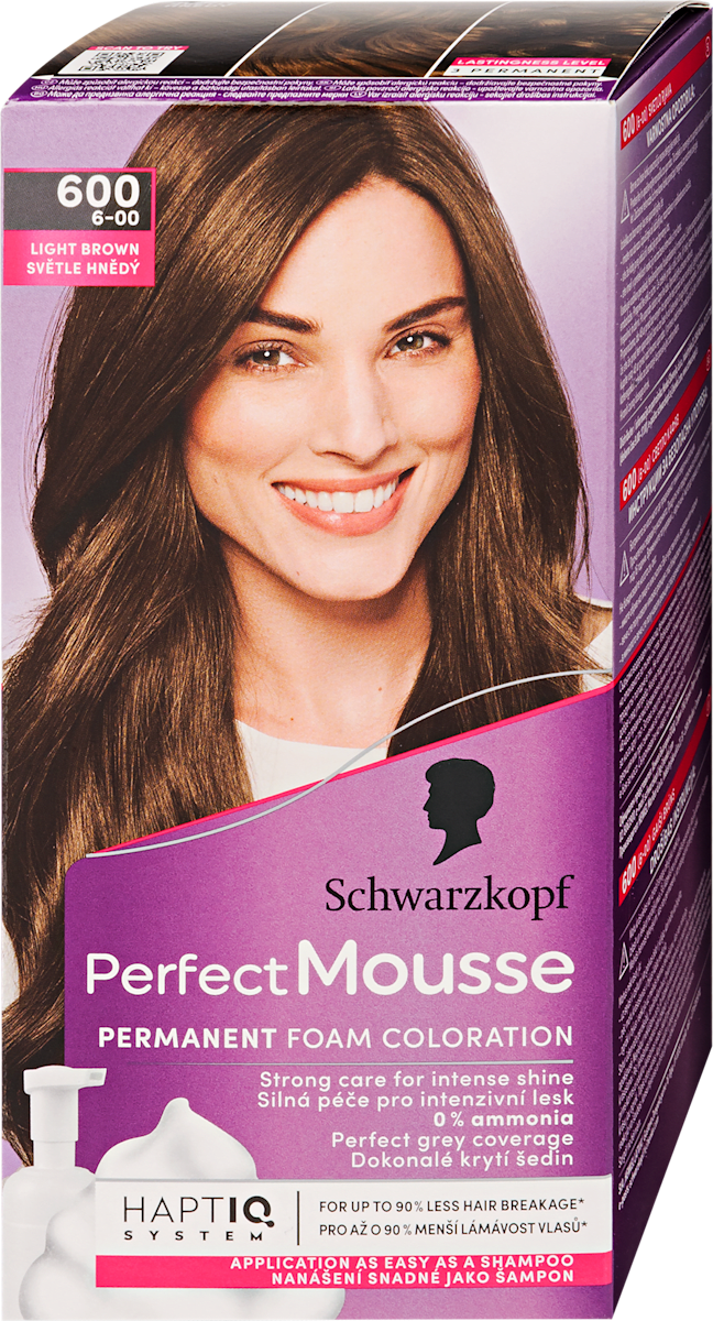 Schwarzkopf Perfect Mousse Tartós hajfesték, világosbarna 600, 1 db | dm.hu