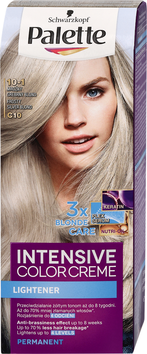 Palette INTENSIVE COLOR CREME Farba do włosów C10 Mroźny Srebrny Blond ...