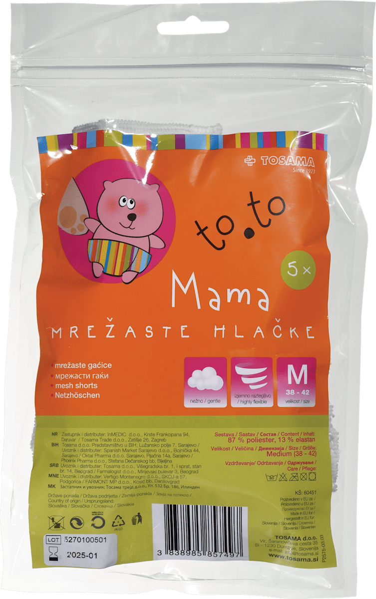 to.to Mama mrežaste hlačke M, 5 kos | dm.si