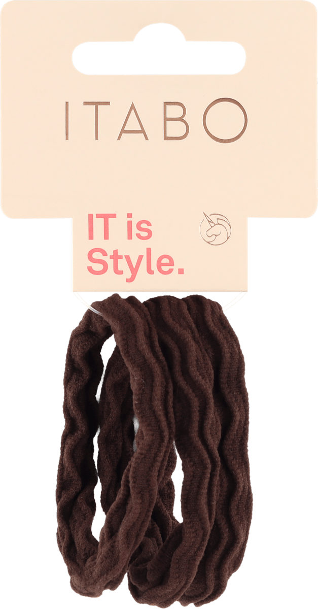 ITABO Rebraste gumice za kosu – tamnosmeđe, 1 kom. | dm.hr