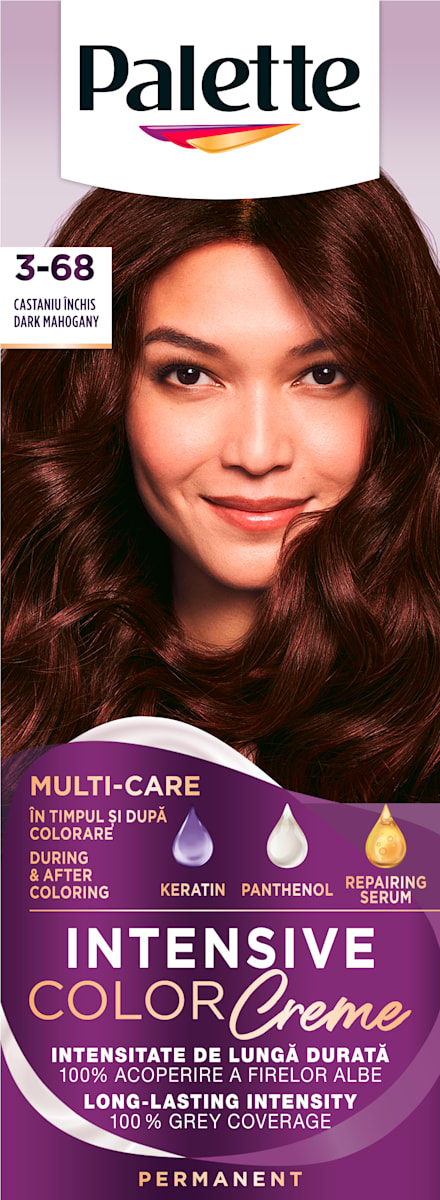 Palette INTENSIVE COLOR CREME Vopsea permanentă R2 (3-68) Mahon închis ...