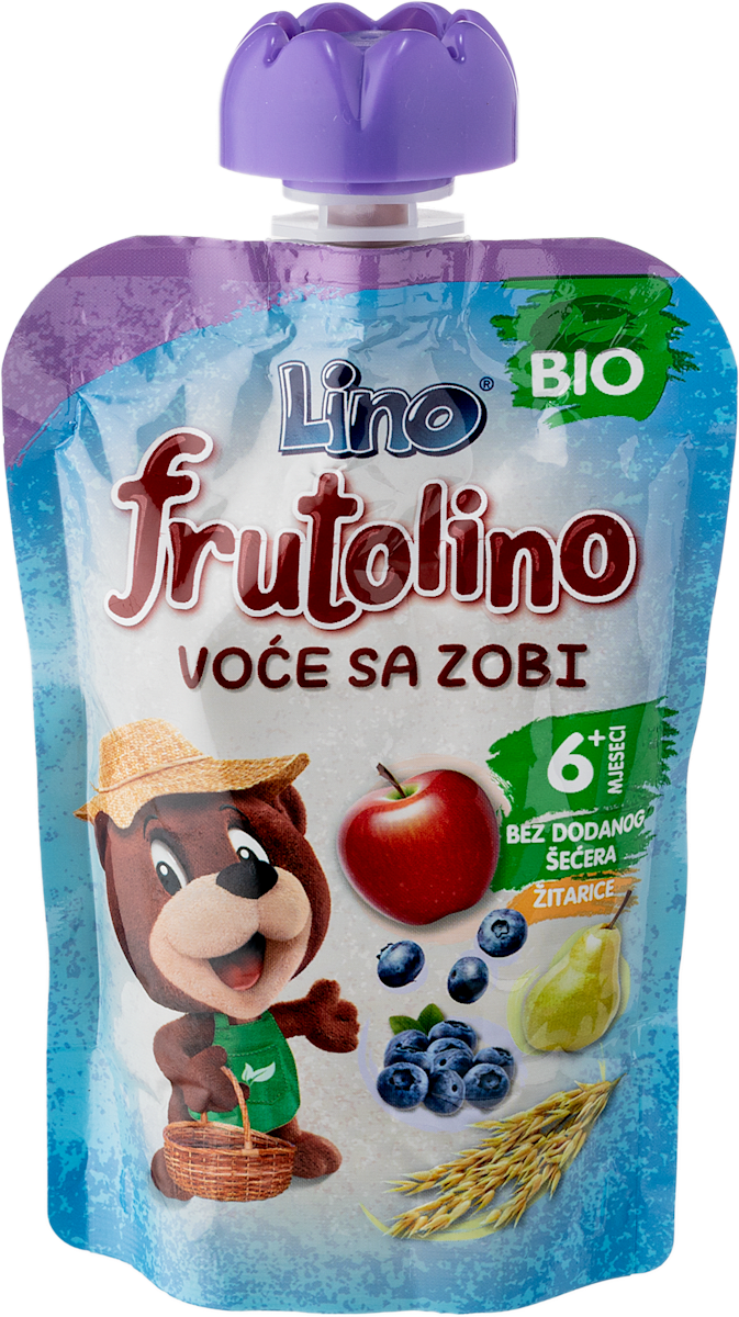 Lino frutolino EKO kašica voće sa zobi – 6+ mj., 100 g | dm.hr