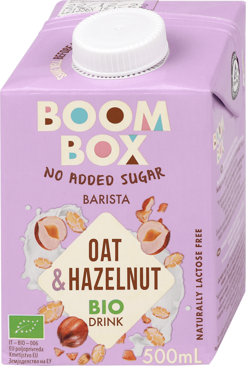 BOOM BOX Organski ovseni napitak sa lešnikom, 500 ml | dm.rs