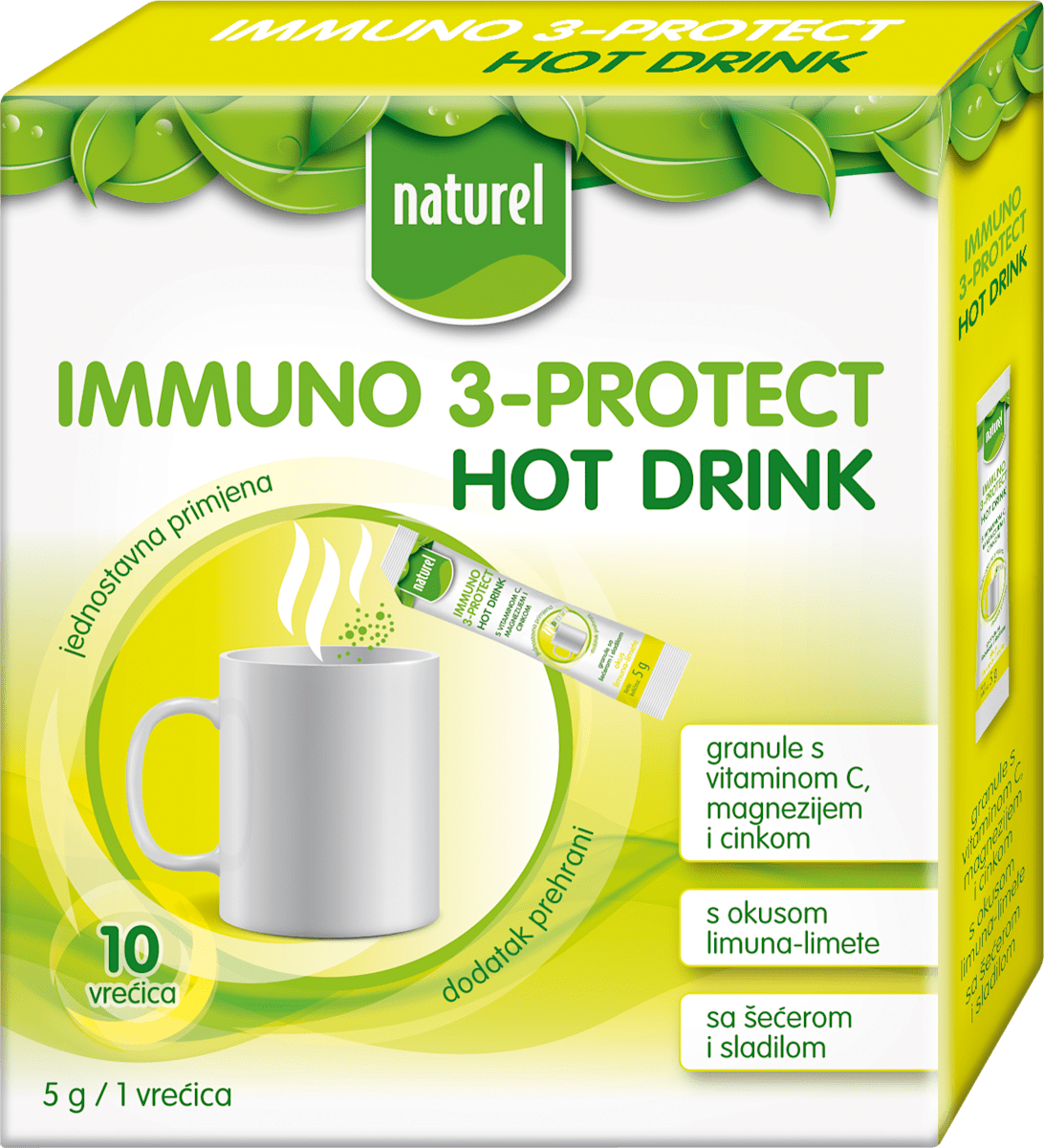 naturel Immuno 3-Protect vrući napitak s vitaminom C, magnezijem i ...